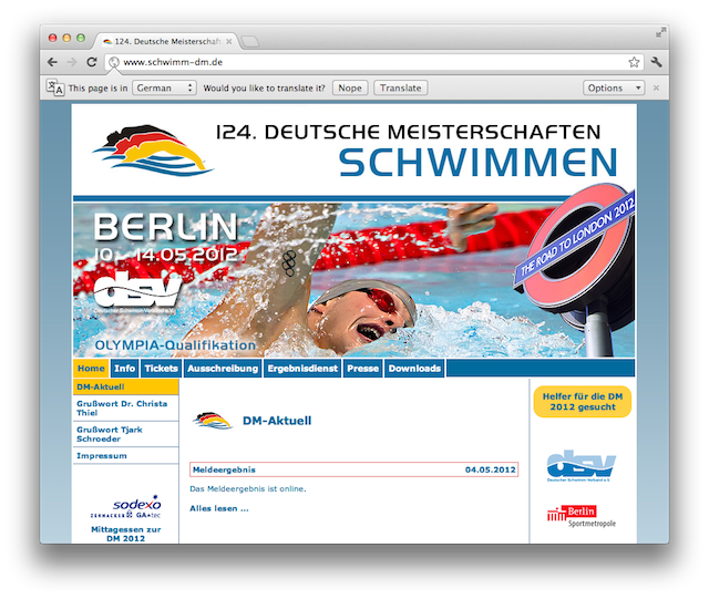 German Swimming Championships start list and details | Swimmer's Daily